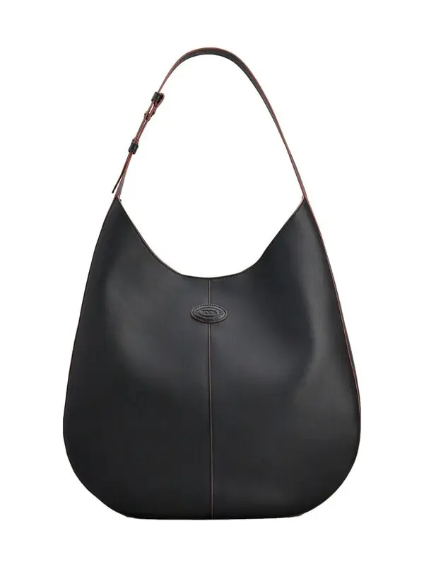 TOD'S Di Bag Medium Leather Hobo Bag - Black