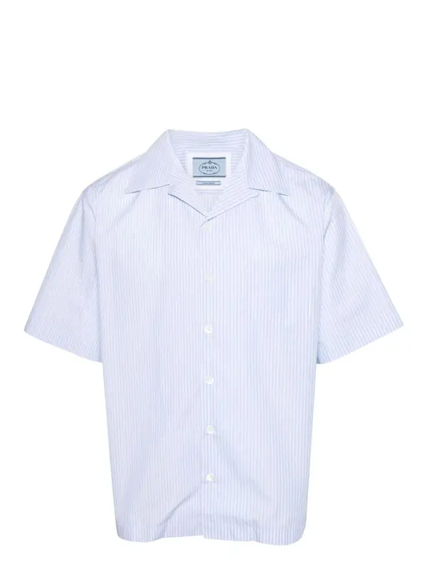 Prada Striped Cotton Shirt - White