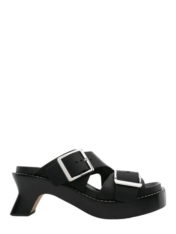 Loewe Ease Leather Sandals - Black