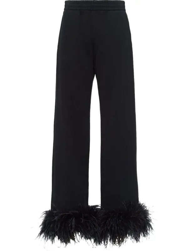 Prada Feathered Sweatpants - Black