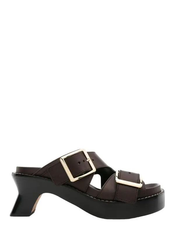 Loewe Ease Leather Sandals - Brown