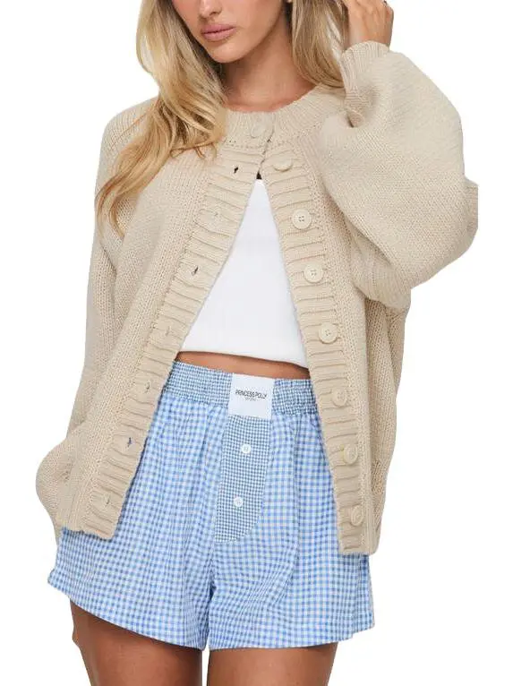 Princess Polly Edern Blouson Cardigan - Cream
