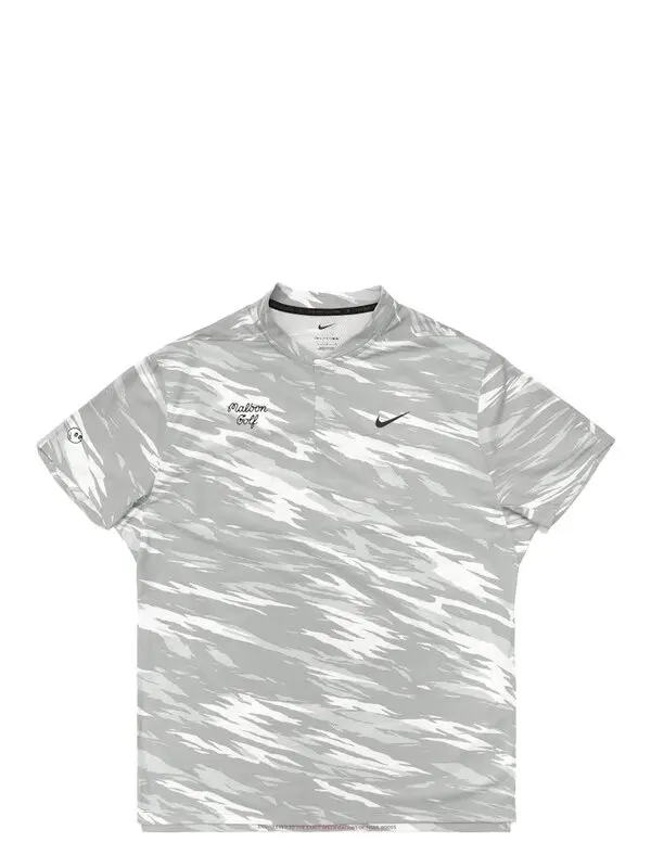 MALBON X Nike Drifit Adv Tiger Woods Blade Polo Shirt - White/black