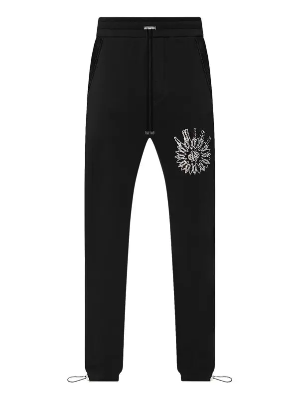 Amiri Crystal Stick Poke Sweatpants - Black