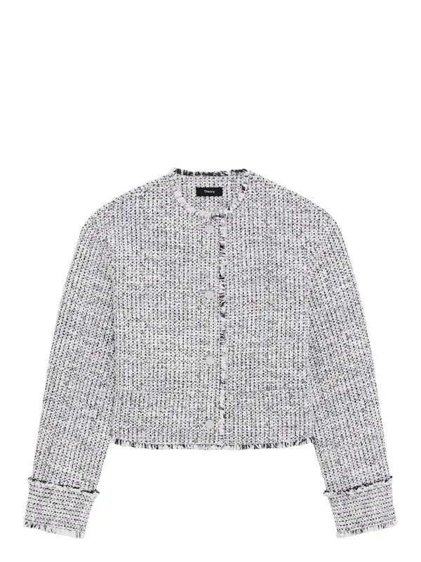 Theory Tailored Tweed Jacket - White Multi