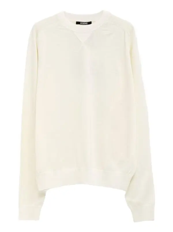 Jacquemus Logo Embroidered Sweater - Beige