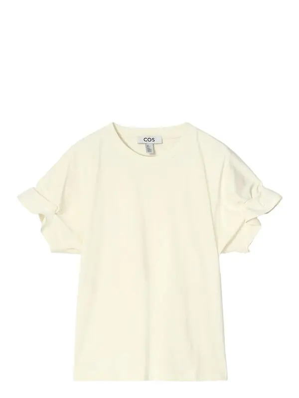 Cos Gathered-sleeve T-shirt - Yellow