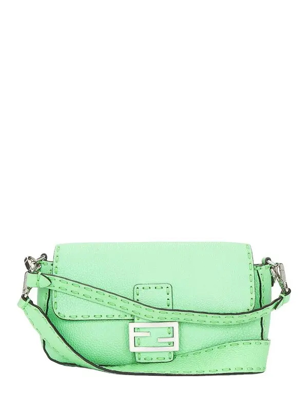 Fendi Selleria Baguette Nm Shoulder Bag - Green