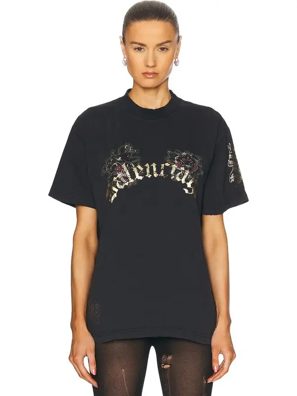 Balenciaga Small Fit T-shirt - Washed Black