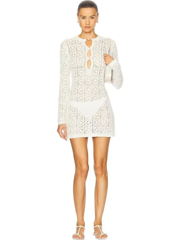 Loulou De Saison Evan Mini Dress - Ivory