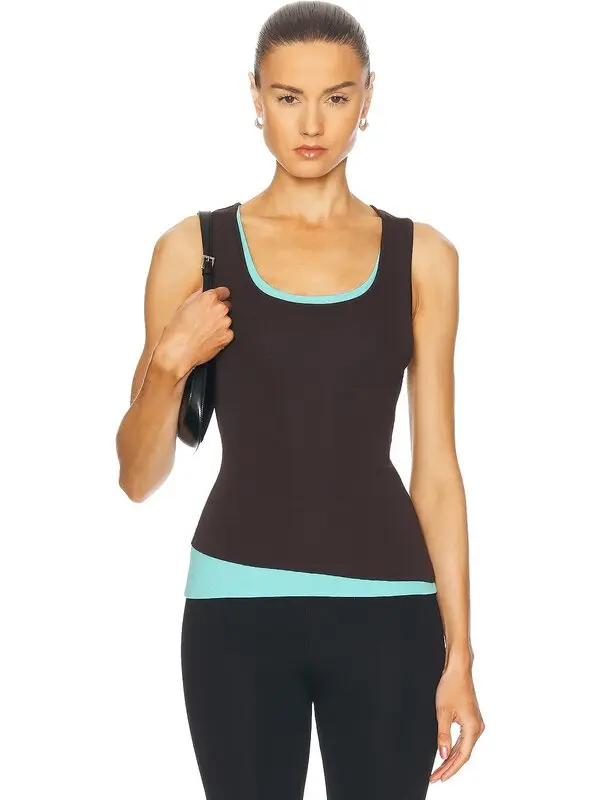 Staud Hermosa Tank Top - Earth & Aqua
