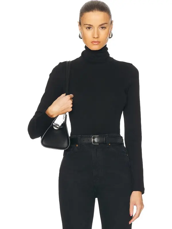 FLORE FLORE Dinah Turtleneck Top - Black