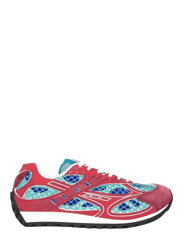 Bottega Veneta Orbit Sneaker - Turquoise & Cherry