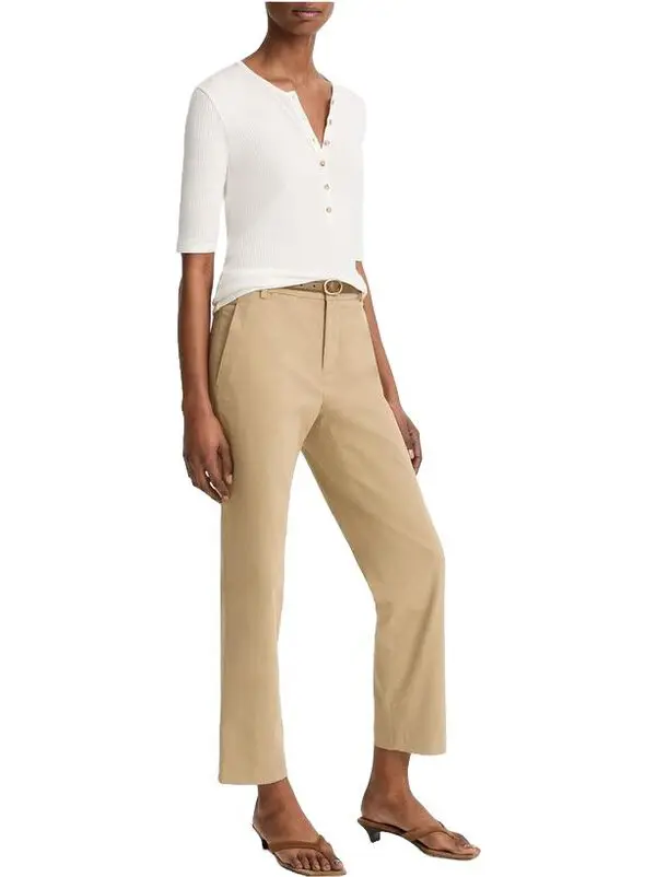 Vince Avery Mid-rise Italian Stretch-cotton Chino Pant - Orange