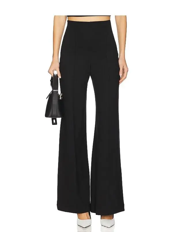 RIPLEY RADER Ponte Knit Wide Leg Pant - Black