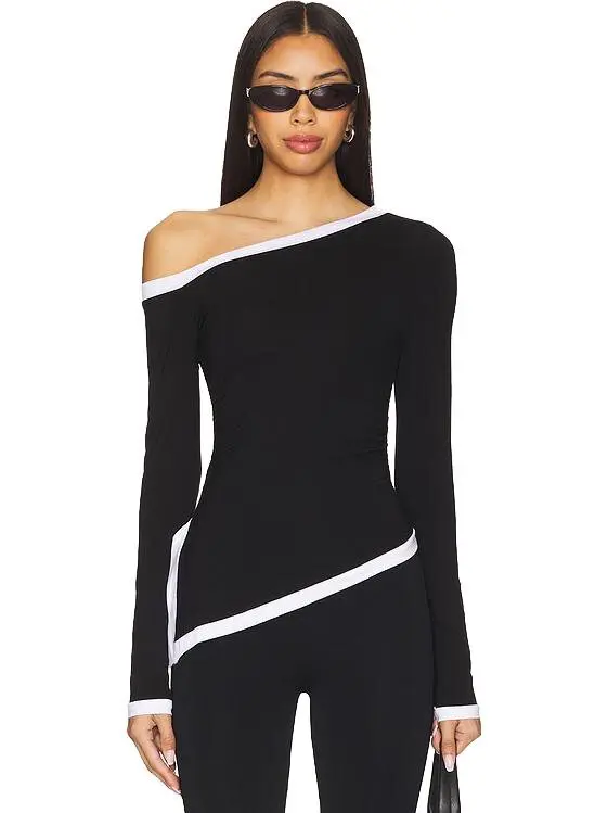 Superdown Jordyn Top - Black & White