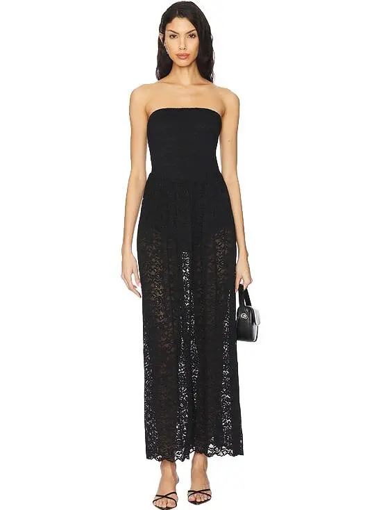 Show Me Your Mumu Diana Drop Waist Dress - Black Lovely Lace