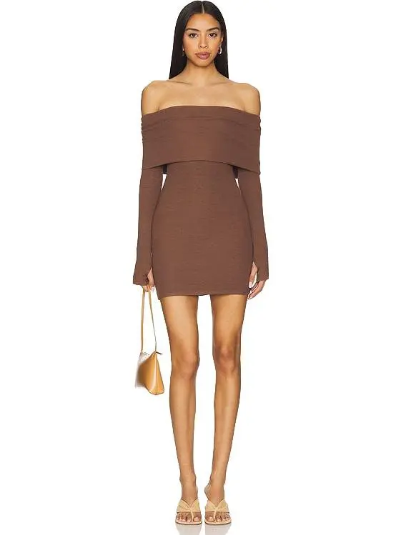 Superdown Marks Mini Dress - Chocolate Brown
