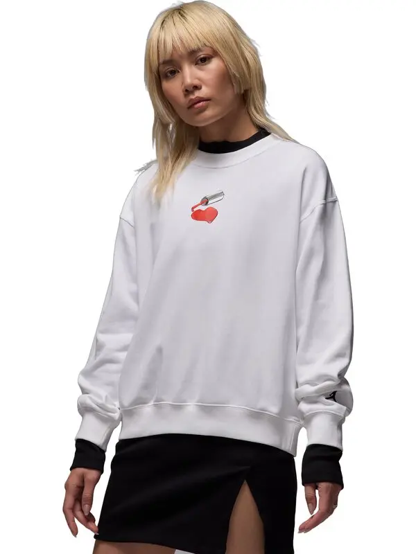 JORDAN Brooklyn Fleece Crewneck Sweatshirt - White