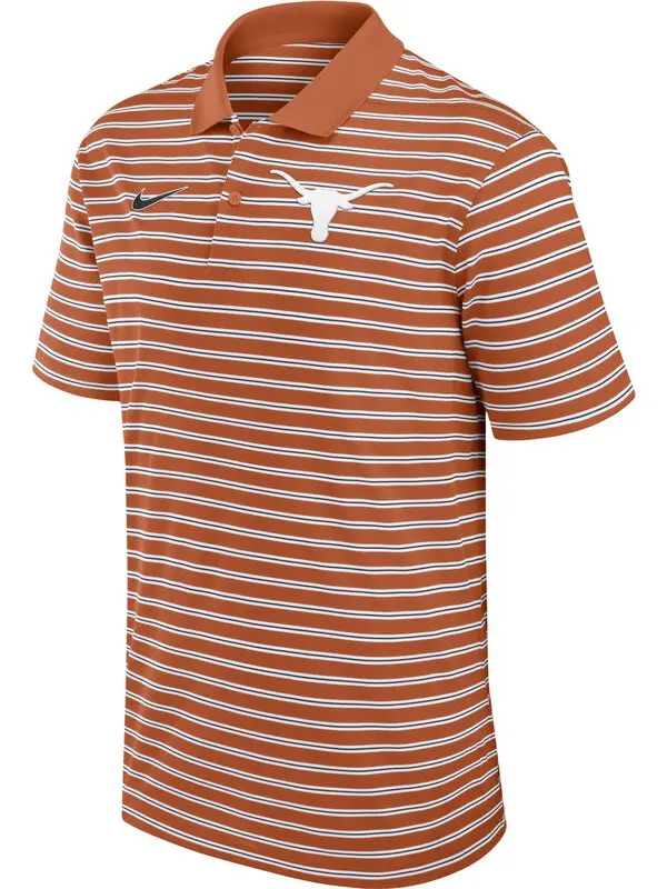 Nike Texas Longhorns Primetime Victory Striped Dri-fit College Polo - Orange
