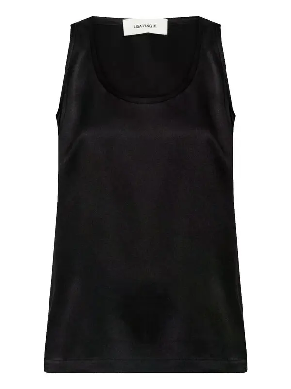 LISA YANG Silk Tank Top - Black