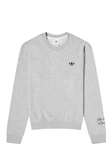 Adidas X Wales Bonner Long Sleeve G Crew T-shirt - Medium Grey Heather