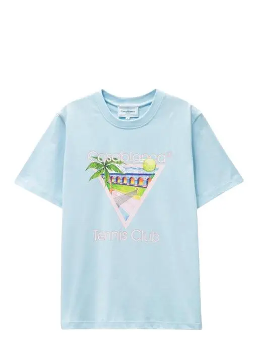 Casablanca Tennix Club T-shirt - Light Blue