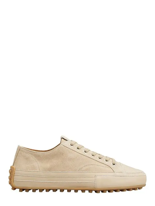 TOD'S Cassetta Pelle Leather Sneakers - Open Beige