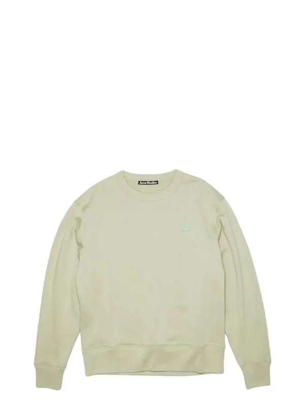 Acne Studios Face Patch Crewneck Sweatshirt - Eucalyptus Green