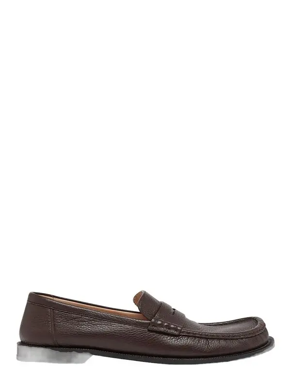 Loewe Campo Deerskin Penny Loafers - Oxblood