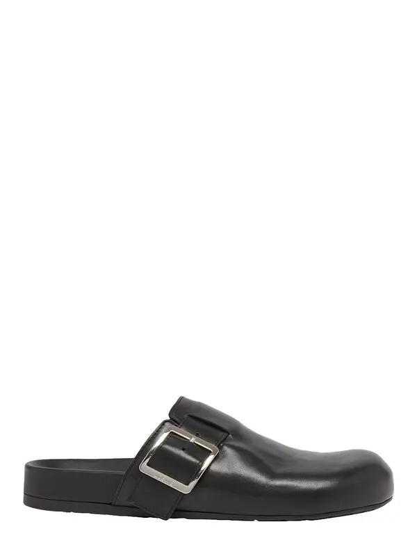 Loewe Ease Buckle Leather Mules - Black