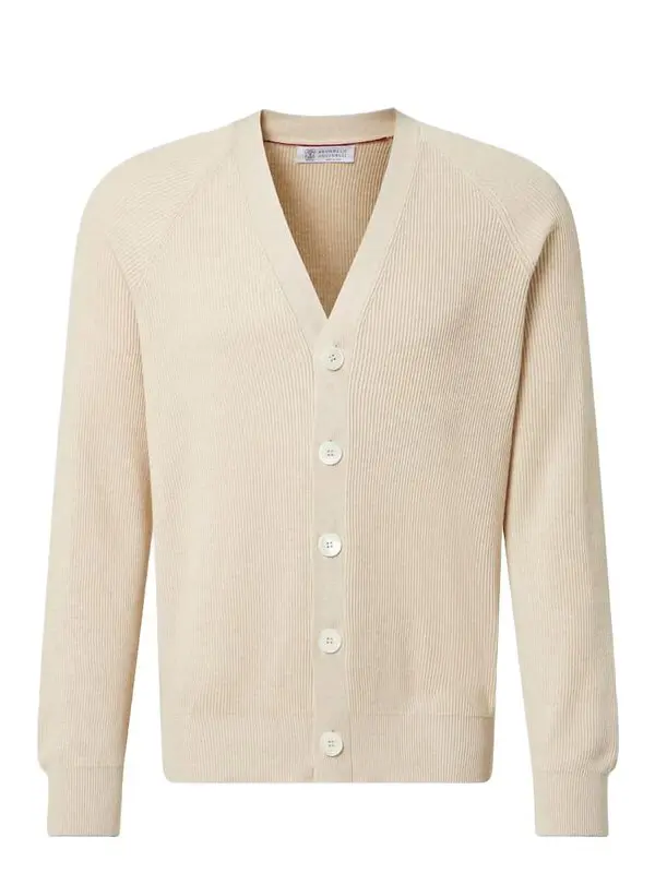 Brunello Cucinelli Cotton Cardigan - Beige