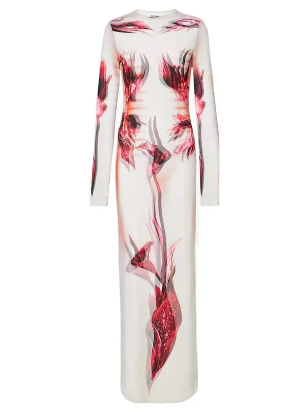 Jean Paul Gaultier Body Morphing Mariniere Maxi Dress - White