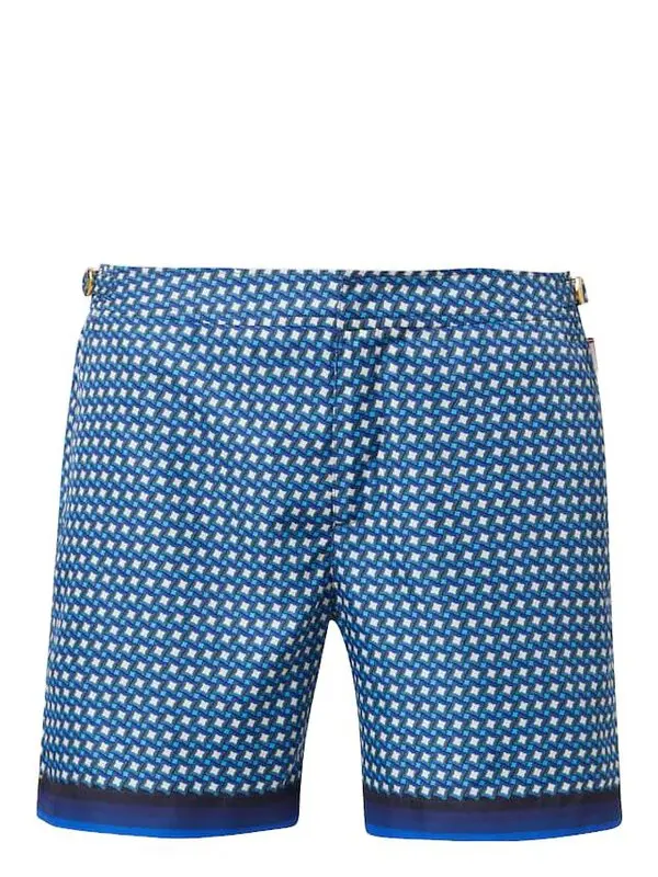 Orlebar Brown Bulldog Printed Swim Trunks - Blue
