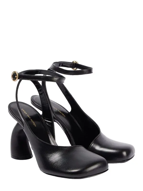 Dries Van Noten 95 Leather Pumps - Black