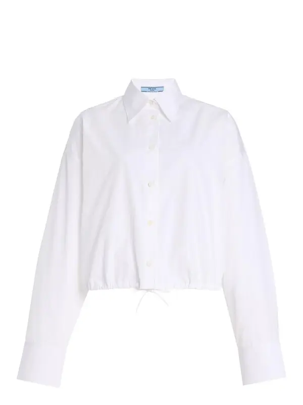 Prada Oversized Cotton-poplin Shirt - White