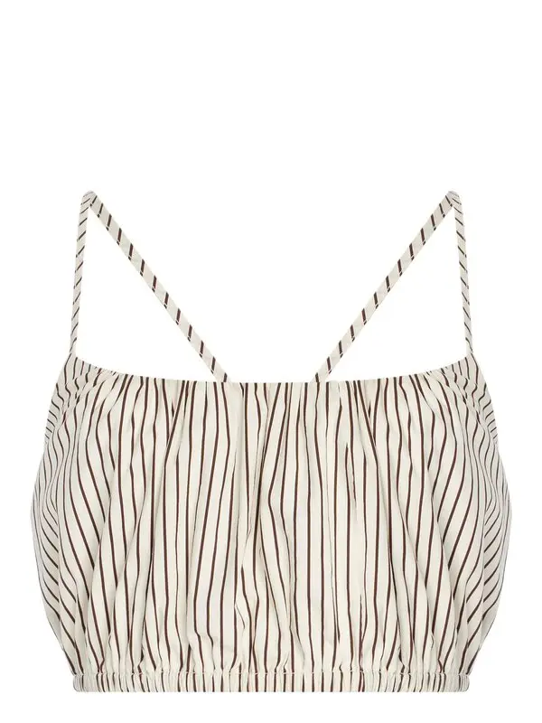 Staud Hammock Striped Top - Ivory