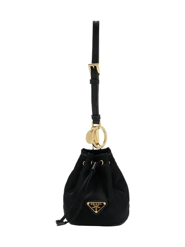 Prada Mini Re-nylon Bag Charm - Black