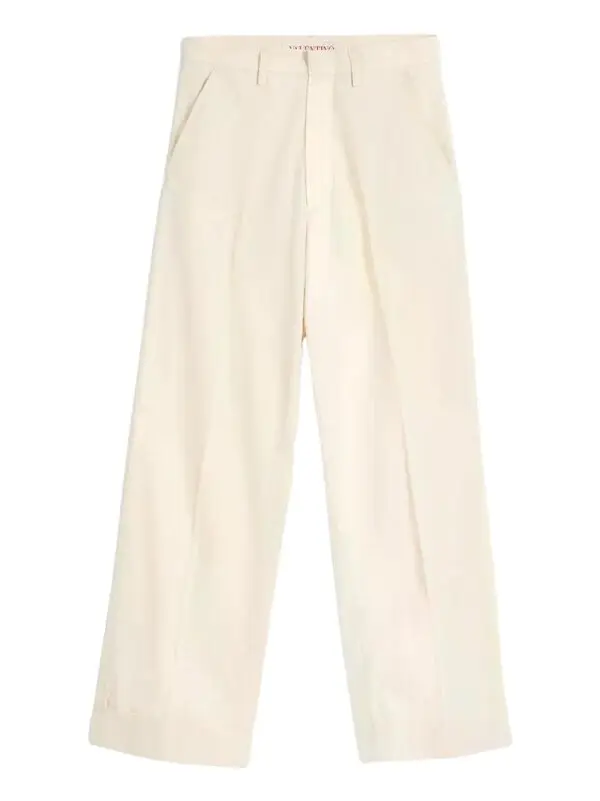 Valentino Garavani Cuffed Trousers - Neutrals