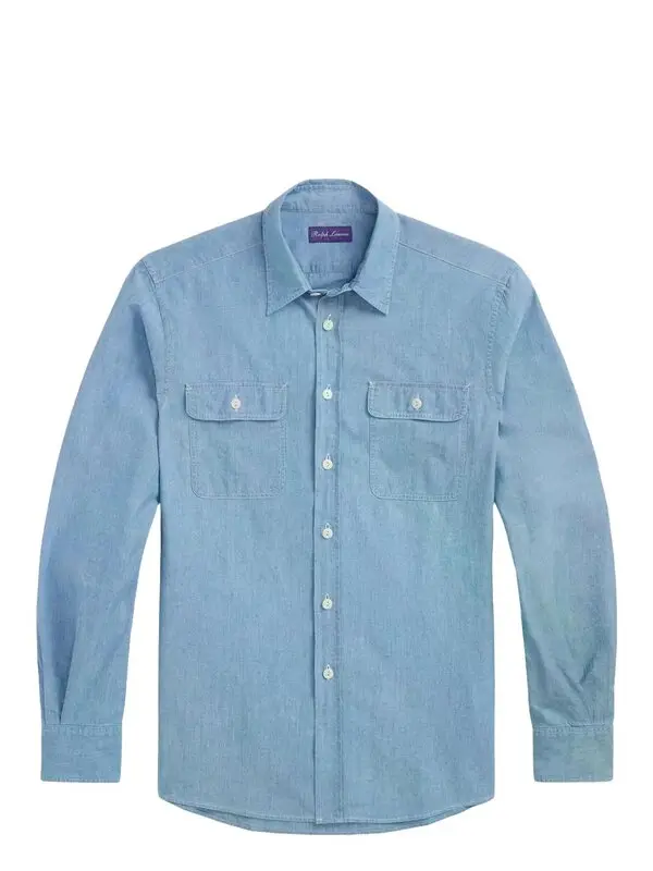Ralph Lauren Purple Label Cotton Shirt - Blue
