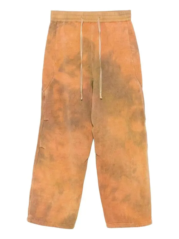 STAIN SHADE Cotton Tapered Trousers - Orange