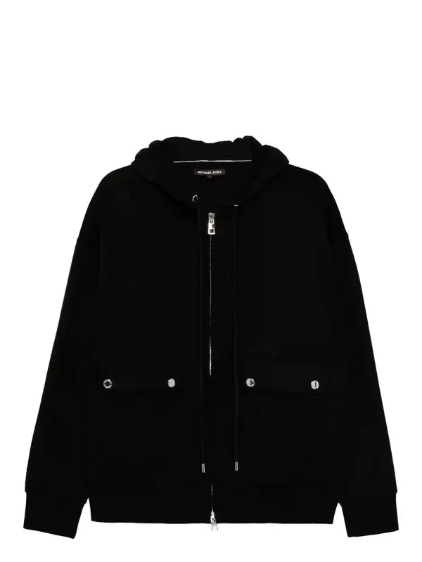 Michael Kors Zip-up Hooded Jacket - Black