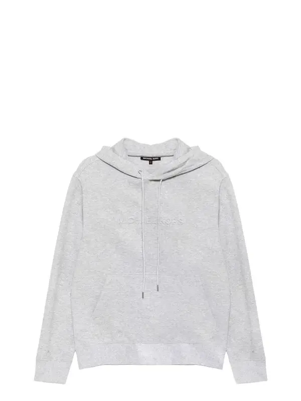Michael Kors Logo Embossed Hoodie - Grey