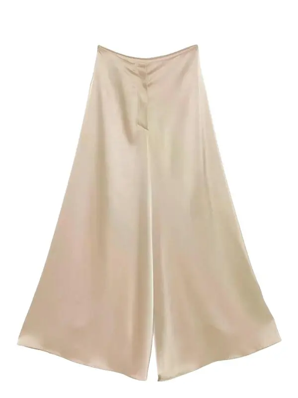 Nanushka Satin Palazzo Trousers - Neutrals