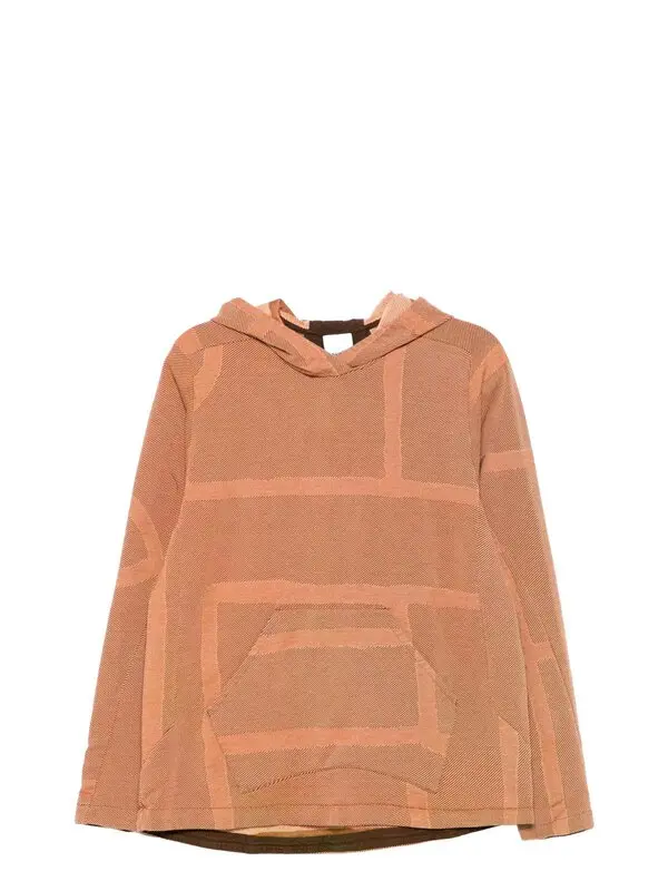 STAIN SHADE Cotton Hoodie - Orange