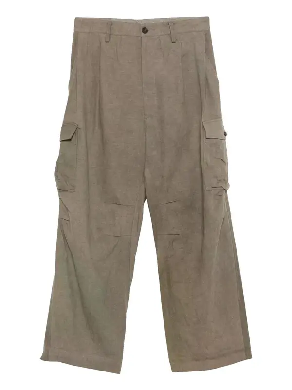 ZIGGY CHEN Pleat-detail Trousers - Grey