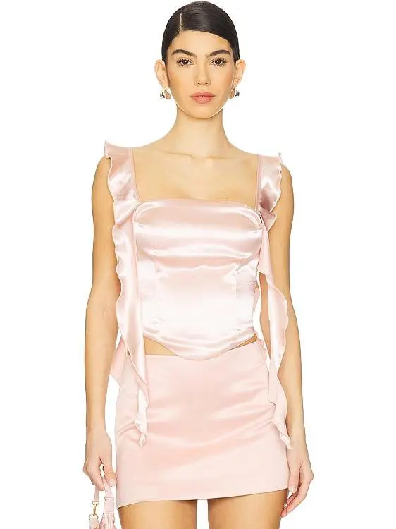 MORE TO COME Olivia Corset Top - Blush