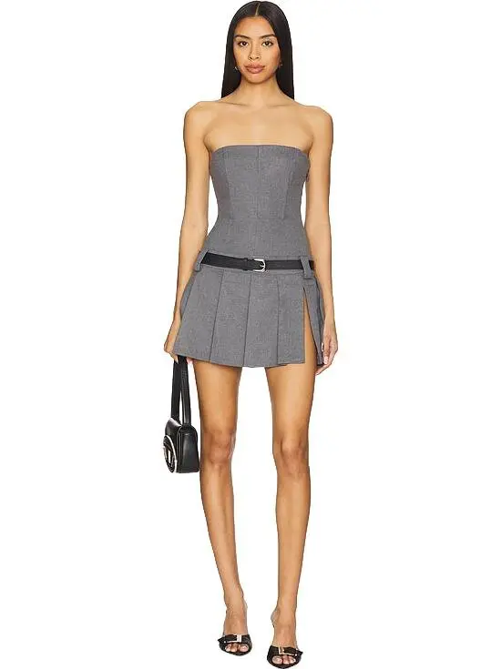 H:OURS Freya Mini Dress - Grey