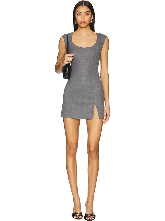 H:OURS Amaris Mini Dress - Grey