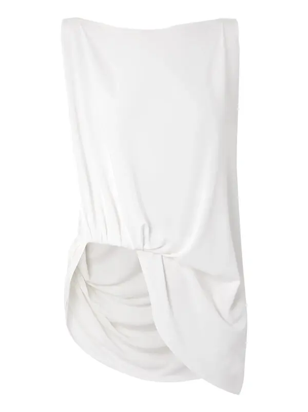 Jacquemus Peplo Gathered Jersey Tank - White